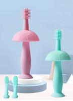 China Baby Teether Silicone Factory Price 360 Degree Cleaning Infants Toothbrush Shape for sale