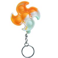China Windmill Children'S Educational Toy Stress Relief Keychain Bubble Pop Fidget Toy for sale