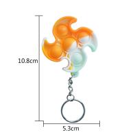 China Windmill Children'S Educational Toy Stress Relief Keychain Bubble Pop Fidget Toy for sale