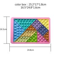 China Unisex Kids Early Learning Educational Toys Bubble Fidget Toys Tangram Puzzle for sale