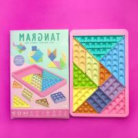 China Unisex Kids Early Learning Educational Toys Bubble Fidget Toys Tangram Puzzle for sale