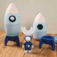 China Silicone Baby Rocket Toy Teeth Brush Decoration Customized Color for sale