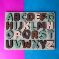 China Non Toxic Silicone Early Educational Toys Movable Letter Puzzles For Kids for sale