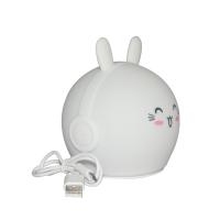 China Rabbit Rechargeable Silicone Night Light Soft Touch Switching Colors For Children for sale