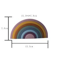 China Educational Infant Stacking Toy BPA Free Rainbow Silicone Stacker Food Grade for sale