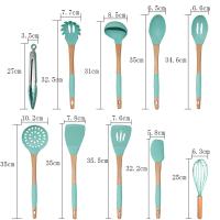 China Heat Resistant Silicone Spatula Kitchenaid Utensils Eco Friendly 10 Pieces for sale