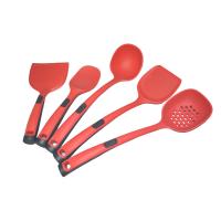 China BPA Free 5 Pieces Silicone Spatula Kitchenaid Cooking Utensils Set Heat Resistant for sale