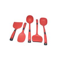 China BPA Free 5 Pieces Silicone Spatula Kitchenaid Cooking Utensils Set Heat Resistant for sale
