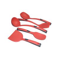China BPA Free 5 Pieces Silicone Spatula Kitchenaid Cooking Utensils Set Heat Resistant for sale