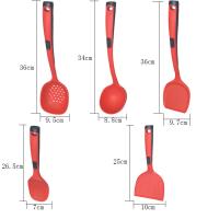 China BPA Free 5 Pieces Silicone Spatula Kitchenaid Cooking Utensils Set Heat Resistant for sale
