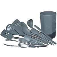 China Food Grade Silicone Spatula Kitchenaid Customized 15 Pieces Utensils Set for sale