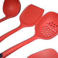 China Sustainable Silicone Spatula Kitchenaid Eco Friendly 5 Piece Silicone Utensil Set for sale
