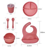 China Eco Friendly Silicone Baby Feeding Plate BPA Free Infant Kids Suction Dinner Set for sale