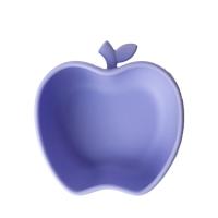 China Suction Silicone Baby Tray Apple Shape Food Grade Self Feeding Bowl Eco Friendly for sale