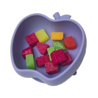 China Suction Silicone Baby Tray Apple Shape Food Grade Self Feeding Bowl Eco Friendly for sale