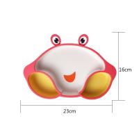 China Food Feeding Silicone Baby Tray Crab Shape Suction Placemat Plate Eco Friendly for sale