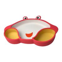 China Food Feeding Silicone Baby Tray Crab Shape Suction Placemat Plate Eco Friendly for sale