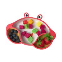 China Food Feeding Silicone Baby Tray Crab Shape Suction Placemat Plate Eco Friendly for sale