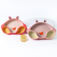 China Food Feeding Silicone Baby Tray Crab Shape Suction Placemat Plate Eco Friendly for sale