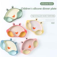 China Food Feeding Silicone Baby Tray Crab Shape Suction Placemat Plate Eco Friendly for sale