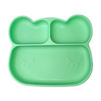 China Baby Feeding Silicone Plate Premium Quality Customized Frog Shape Food Grade for sale