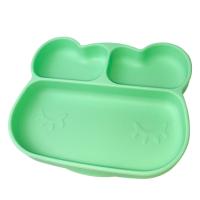 China Baby Feeding Silicone Plate Premium Quality Customized Frog Shape Food Grade for sale