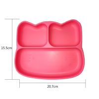 China Silicone Suction Plate Oem Customized Food Grade Cat Shape Kids Feeding Set Baby for sale