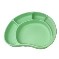 China Baby Tableware Feeding Plate Customized Shape Food Grade Green Divided for sale