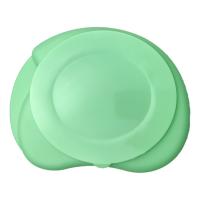 China Baby Tableware Feeding Plate Customized Shape Food Grade Green Divided for sale