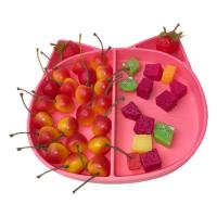 China Baby Training Feeding Silicone Plate Hot Selling Customized Bpa Free Cat Shape for sale