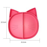 China Baby Training Feeding Silicone Plate Hot Selling Customized Bpa Free Cat Shape for sale
