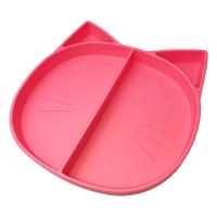 China Baby Training Feeding Silicone Plate Hot Selling Customized Bpa Free Cat Shape for sale