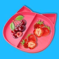 China Baby Training Feeding Silicone Plate Hot Selling Customized Bpa Free Cat Shape for sale