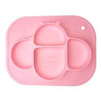 China Non Toxic Silicone Baby Tray Bee Shape BPA Free Divided Suction Plate Customized for sale