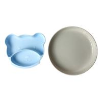 China BPA Free Silicone Baby Tray Cat Shape Tableware Feeding Plate Customized for sale
