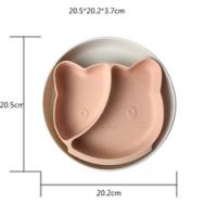 China BPA Free Silicone Baby Tray Cat Shape Tableware Feeding Plate Customized for sale