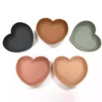 China Baby Feeding Set Plate For Fruits Factory Price Customized Heart Shape Bpa Free for sale