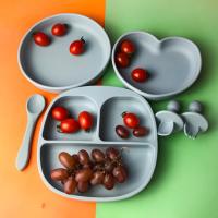 China Baby Feeding Set Plate For Fruits Factory Price Customized Heart Shape Bpa Free for sale