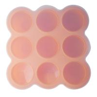 China 9 Cavities Silicone Baby Tray Half Sphere BPA Free Suction Feeding Plate for sale