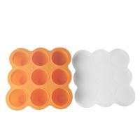 China 9 Cavities Silicone Baby Tray Half Sphere BPA Free Suction Feeding Plate for sale