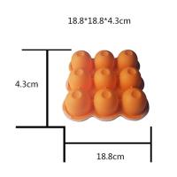 China 9 Cavities Silicone Baby Tray Half Sphere BPA Free Suction Feeding Plate for sale