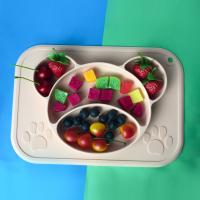 China Customized Bear Shape Silicone Feeding Set Baby Plates Bpa Free for sale