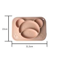 China Customized Bear Shape Silicone Feeding Set Baby Plates Bpa Free for sale