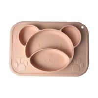 China Customized Bear Shape Silicone Feeding Set Baby Plates Bpa Free for sale