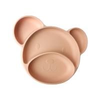 China Baby Feeding Bpa Free Silicone Suction Plate Hot Selling Customized Bear Shape for sale