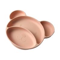 China Baby Feeding Bpa Free Silicone Suction Plate Hot Selling Customized Bear Shape for sale