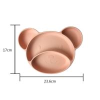 China Baby Feeding Bpa Free Silicone Suction Plate Hot Selling Customized Bear Shape for sale