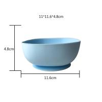 China Baby Food Grade Silicone Feeding Bowl Customized Round Shape for sale