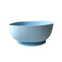 China Baby Food Grade Silicone Feeding Bowl Customized Round Shape for sale