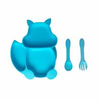 China Fox Shape Foldable Silicone Bowl Non Toxic Bpa Free Customized With Spoon for sale
